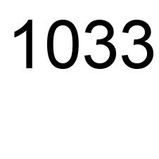 1033 number facts