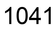 1041 number facts