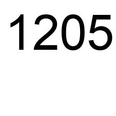 1205 number facts
