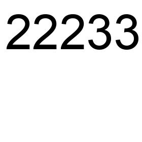 22233 number facts, meaning and properties