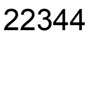 22344 number facts, meaning and properties