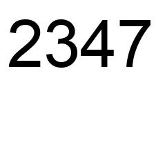 2347 number facts