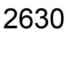 2630 number facts