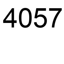4057 number facts