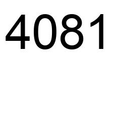 4081 number facts