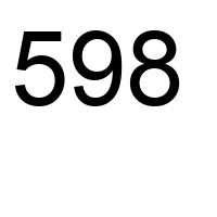 Number 598 facts