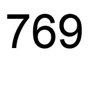 Number 769 facts