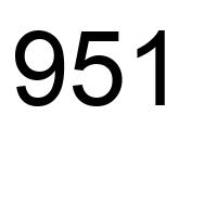 Number 951 facts